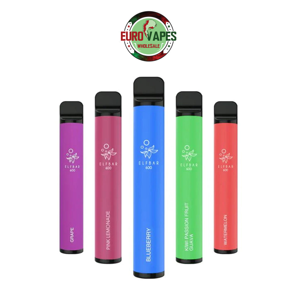 Elf Bar 600 Puffs Disposable Vape - 0% Nicotine (Pack of 10) – Euro Vapes