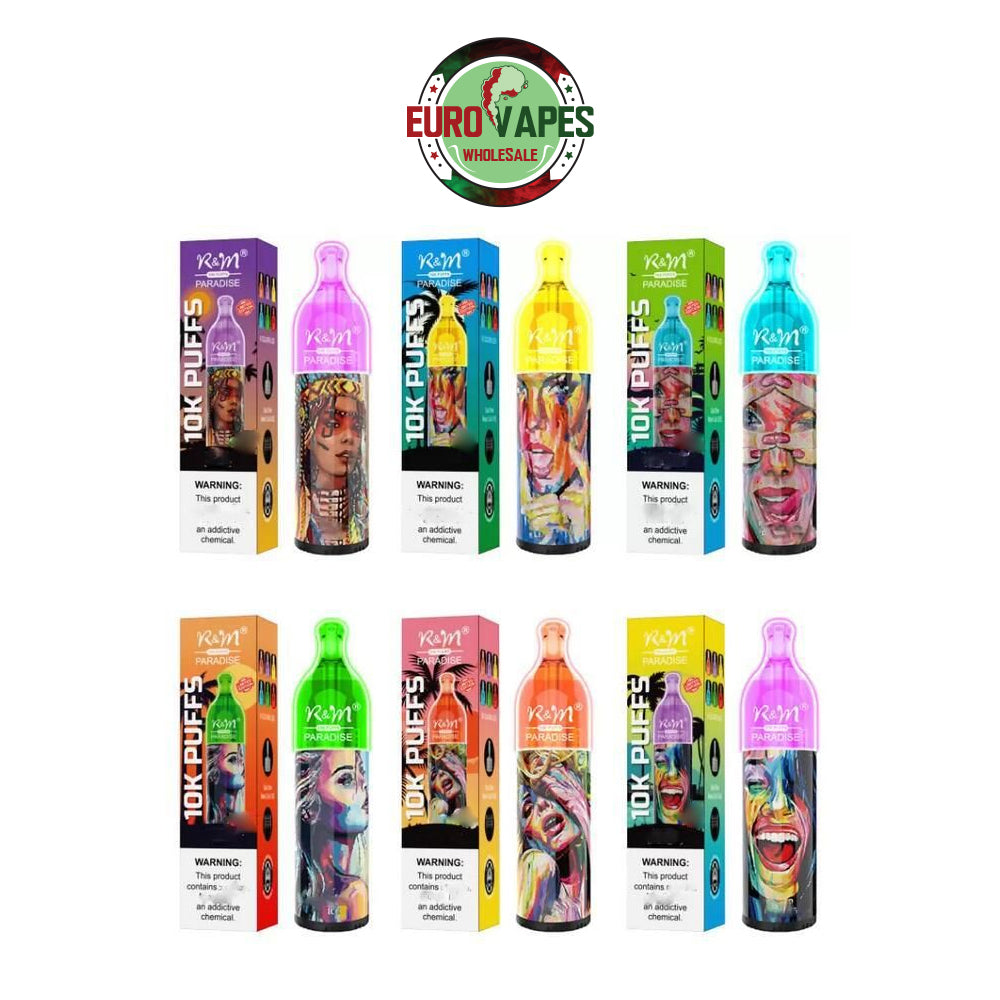 RAndM Tornado 10000 Paradise Disposable Vape 0mg Nicotine (Pack of 10 ...