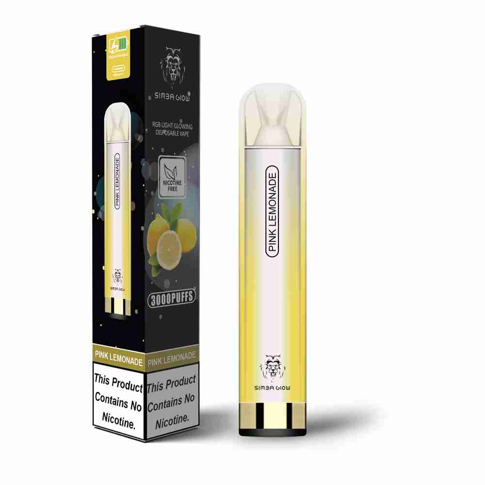 Simba Glow Bar 3000 Puffs Disposable Vape Pen E Cigarette, Rechargeabl ...