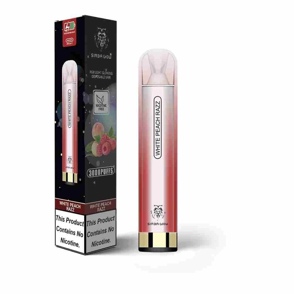 Simba Glow Bar 3000 Puffs Disposable Vape Pen E Cigarette, Rechargeabl ...